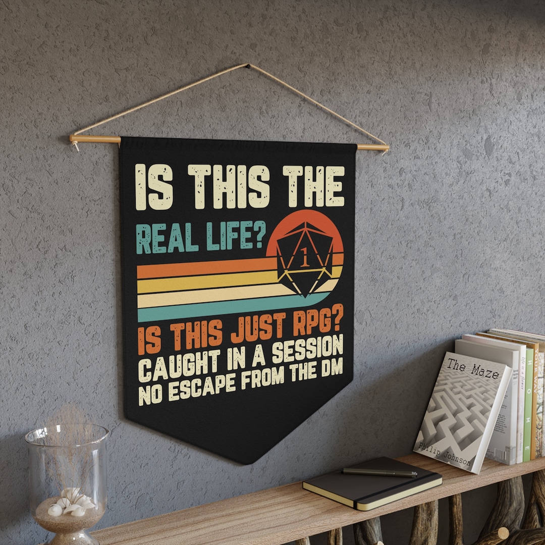 Is This the Real Life RPG Gaming Indoor Pennant Flag Banner Wall ...