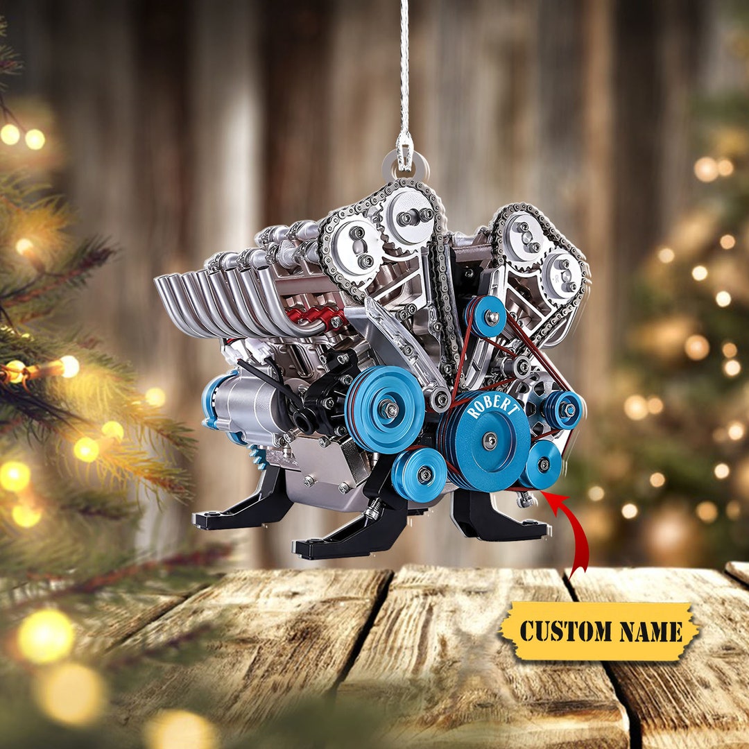 Personalized Drag Racing Hot Rod V8 Engine Christmas Ornament - Etsy