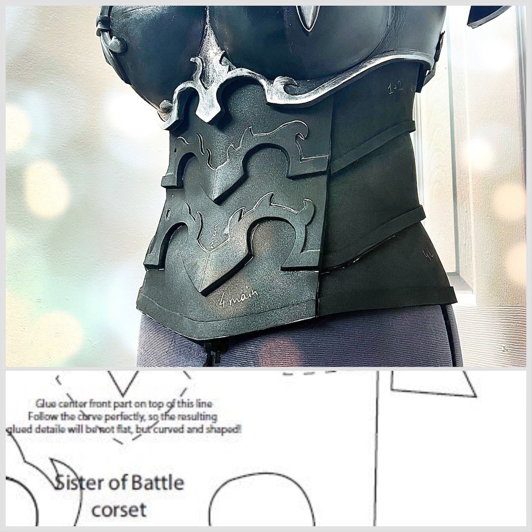 Battle Sister Corset Armor Patterns, Women Warrior Cosplay Costume ...