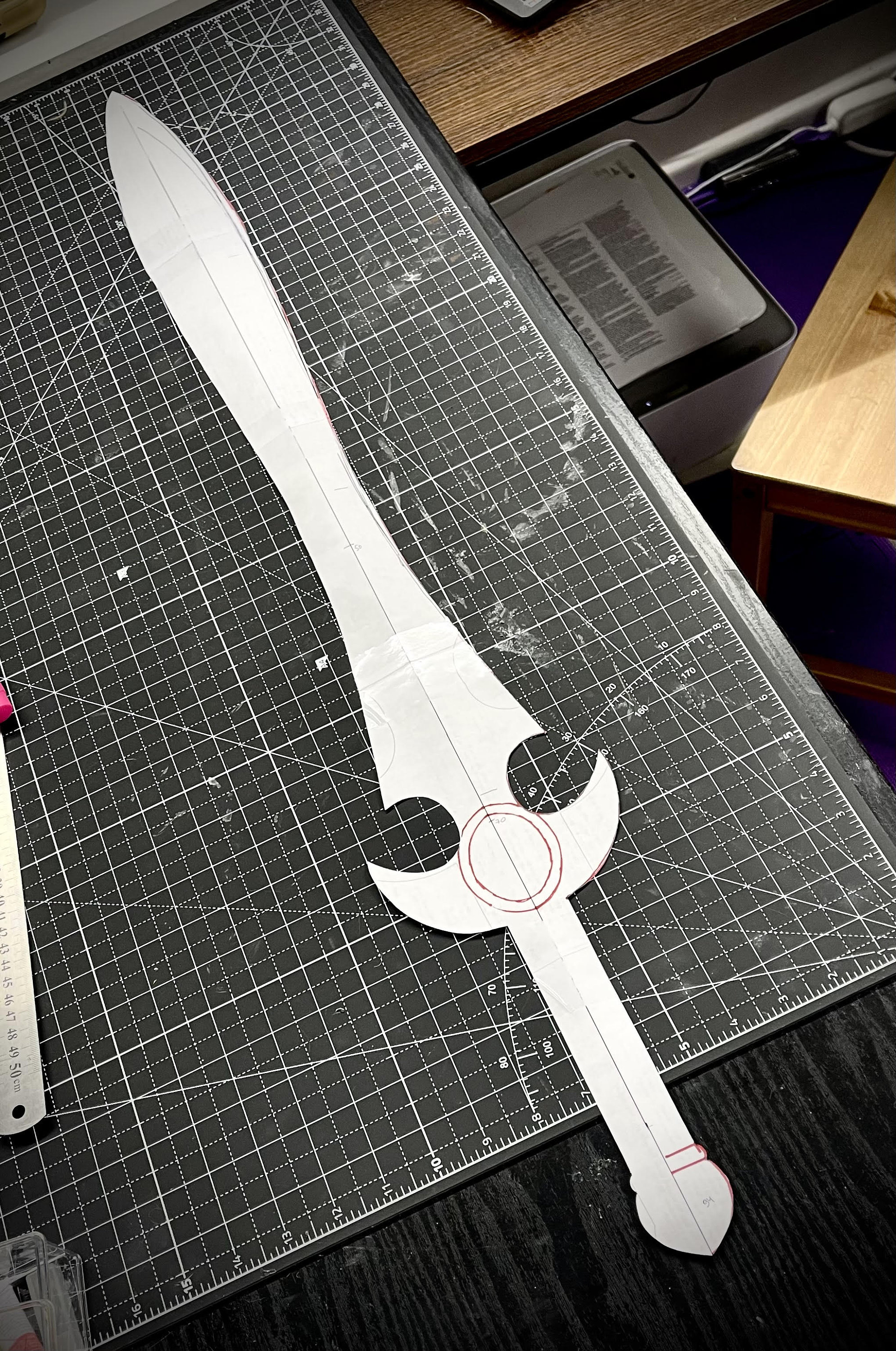 High Elf Sword Blueprint. Shadow Warrior Short Sword Cosplay Pattern - Etsy