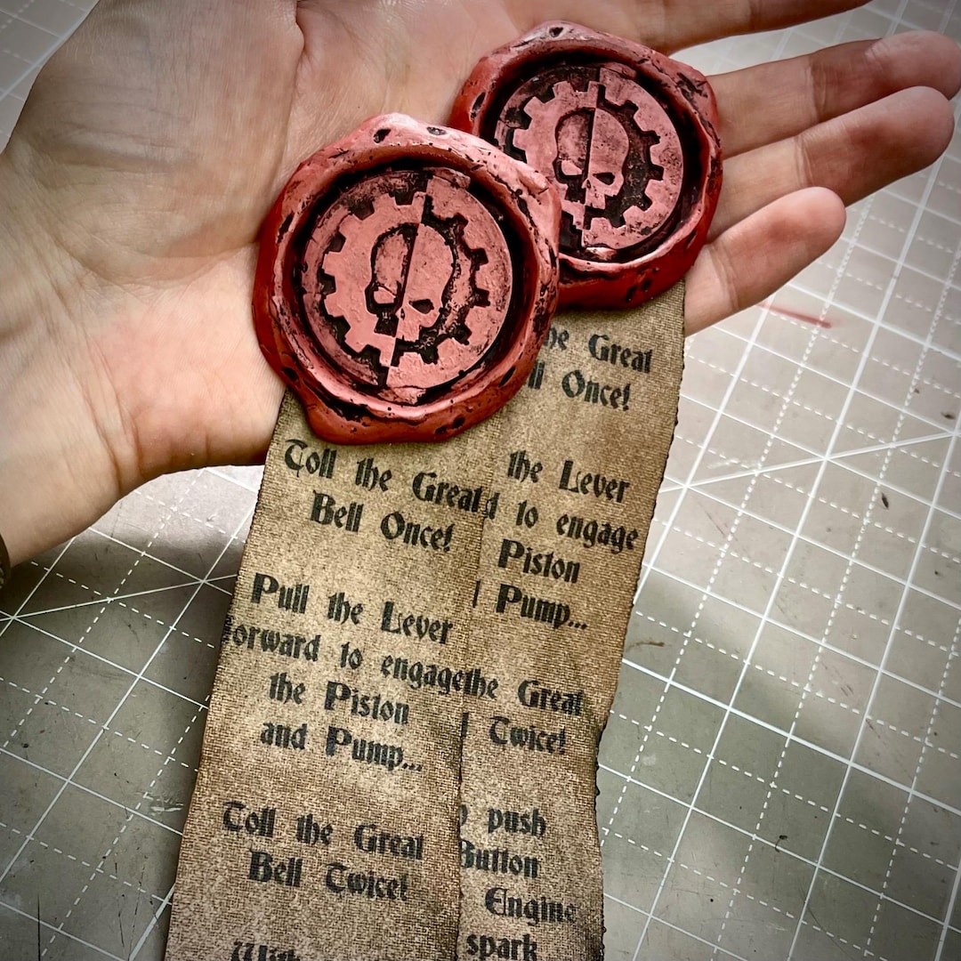 Mechanic Purity Seal; Sturdy Resin Seal Pin Brooch Red Reflective ...