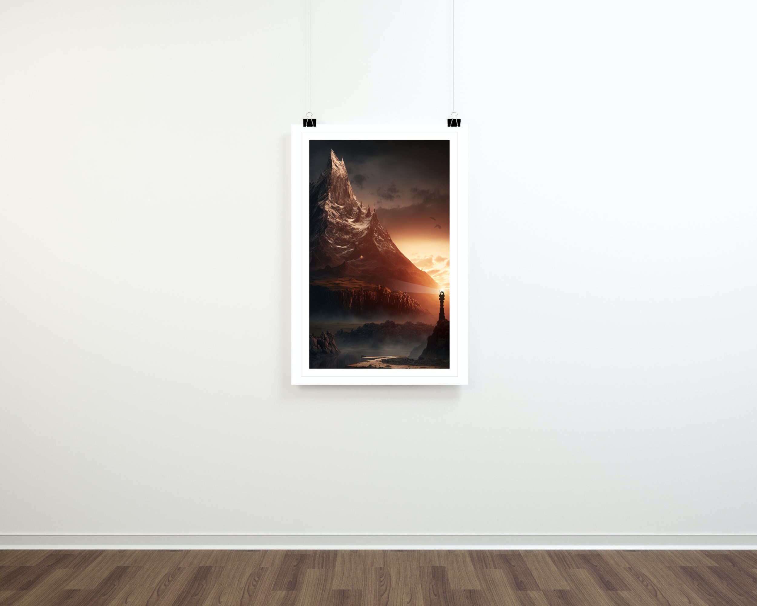 Mount-doom-white-border-digital Download 24x36 Inches Poster - Etsy