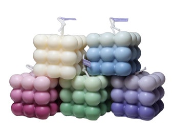 Classic and Mini Version Bubble Cube Candle, Soy Wax, Home Decor Styling, Party Favors - Etsy