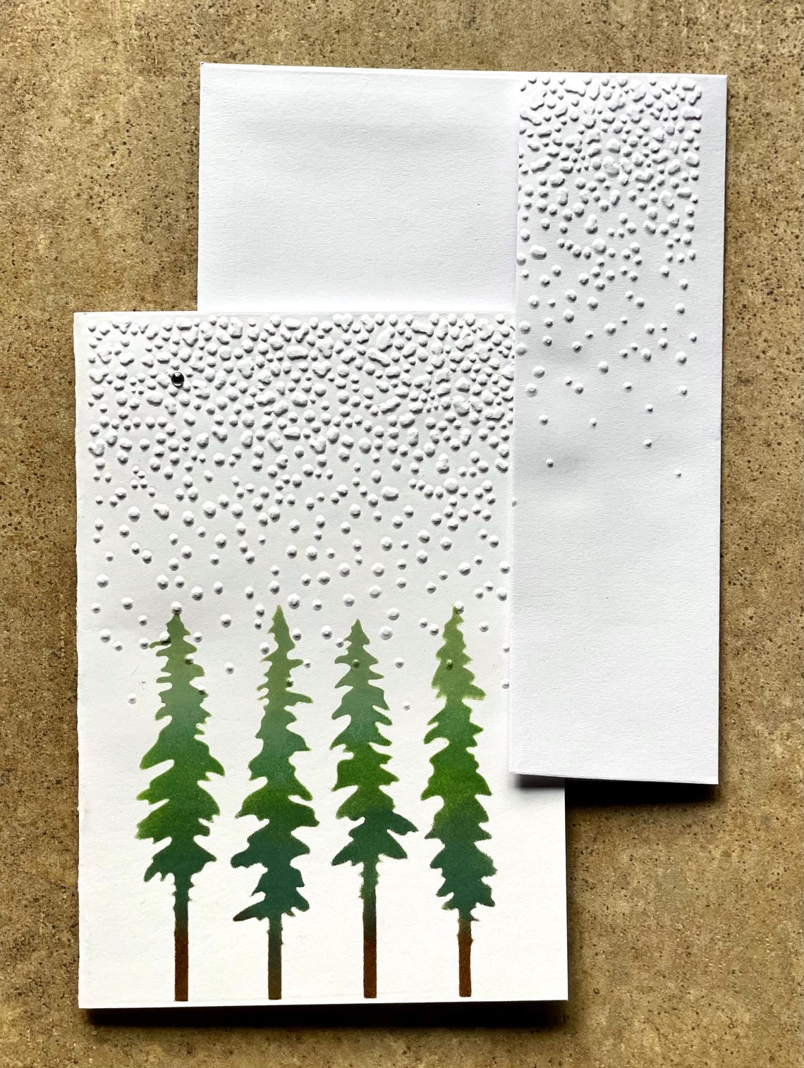 Embossed Tree Cards - Etsy