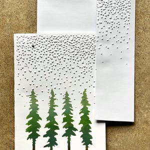 Embossed Tree Cards - Etsy