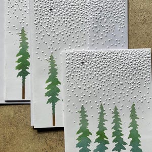 Embossed Tree Cards - Etsy
