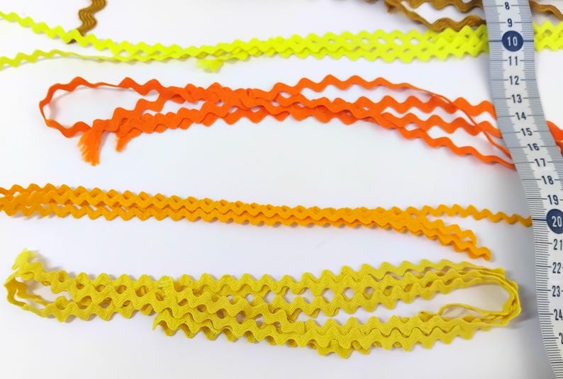 Vintage Orange Gold Ric Rac Trim, Assorted Lengths - Etsy