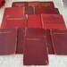 17 Assorted Red Leather and Fabric Antique Book Covers, Book Binding ...