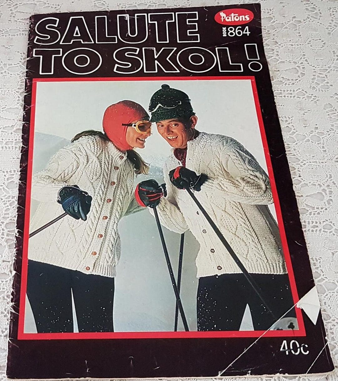 Vintage 70s Patons Knitting Pattern Book No 864, Salute to Skol Adult ...