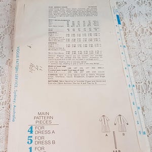 Vintage 70s Vogue 9769 Dress With Pockets Sewing Pattern, Uncut 92cm ...