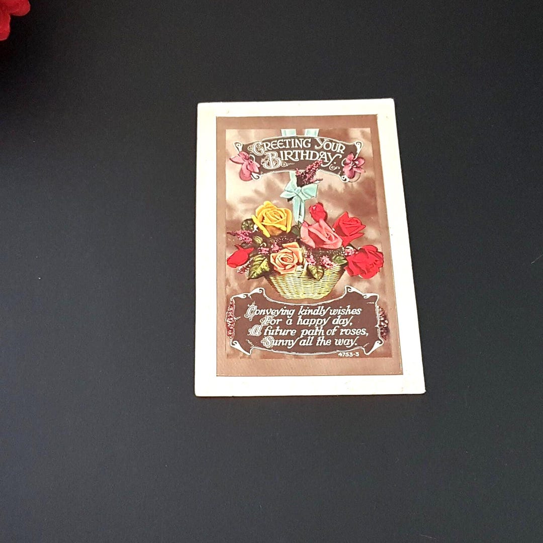 Vintage 1930s Greeting Your Birthday Card, Used Greeting Card - Etsy