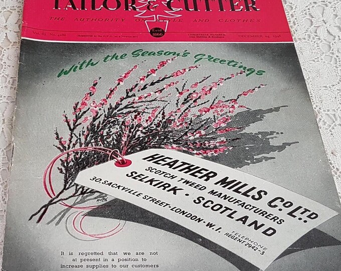 Vintage Dec 24 1948 English Tailor and Cutter Trade Magazine - Etsy