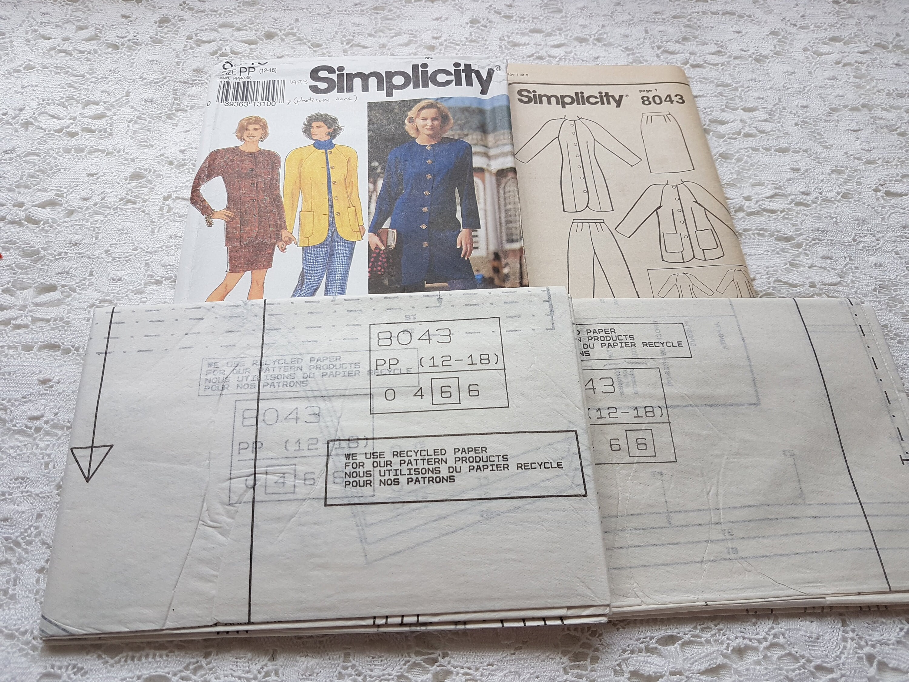 Vintage 90s Simplicity 8043 Dress and Jacket or Skirt and - Etsy Australia
