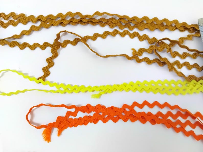 Vintage Orange Gold Ric Rac Trim, Assorted Lengths - Etsy