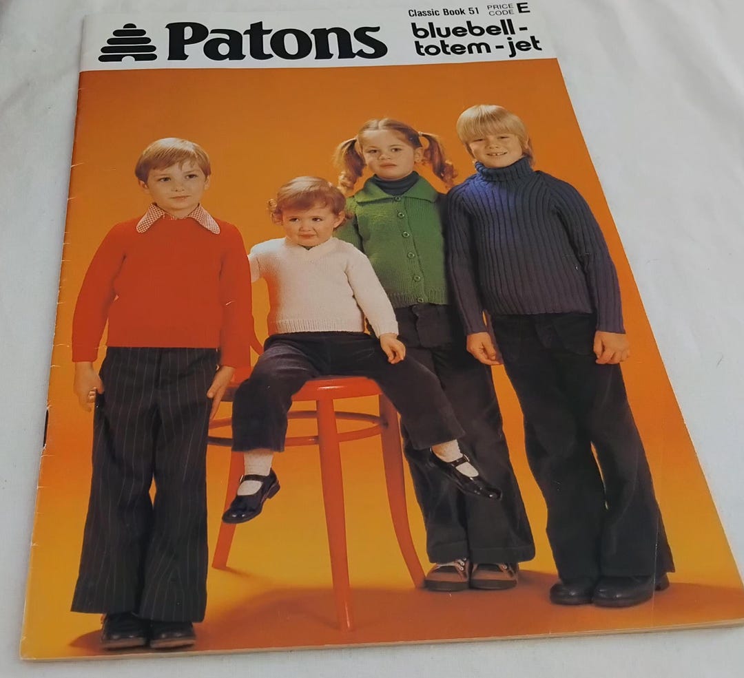 Vintage 70s Patons Knitting Pattern Book 51 15 Patterns Children's ...