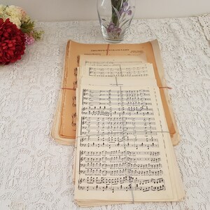 20 Pages Old Vintage Paper Pack, Sheet Music Paper, Foolscap or A4 Size ...