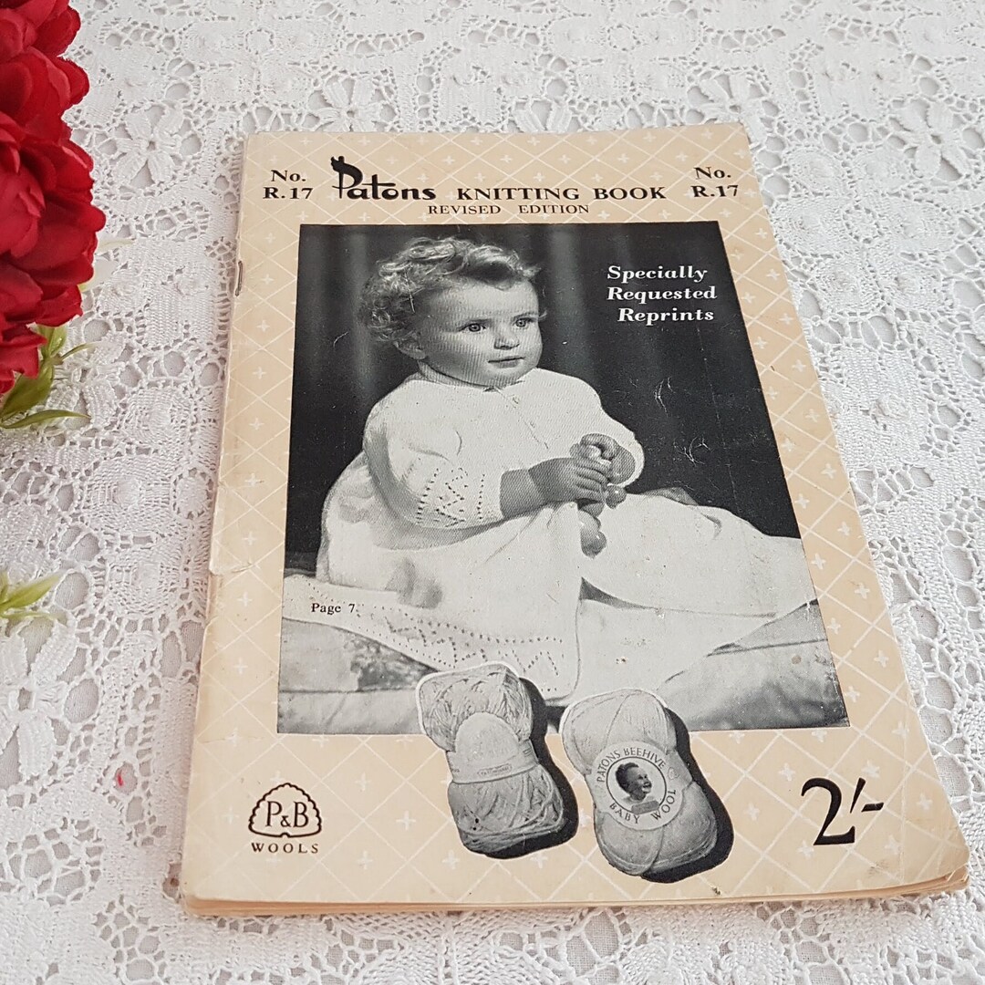 Vintage 50s Patons Knitting Pattern Book No R17, 23 Baby Jumpers ...