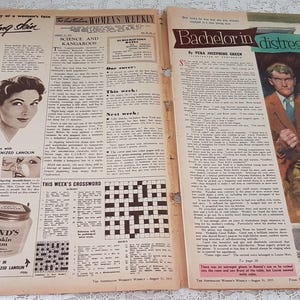 Vintage August 1955 Australian Women's Weekly Magazine, Fashion, Gossip ...