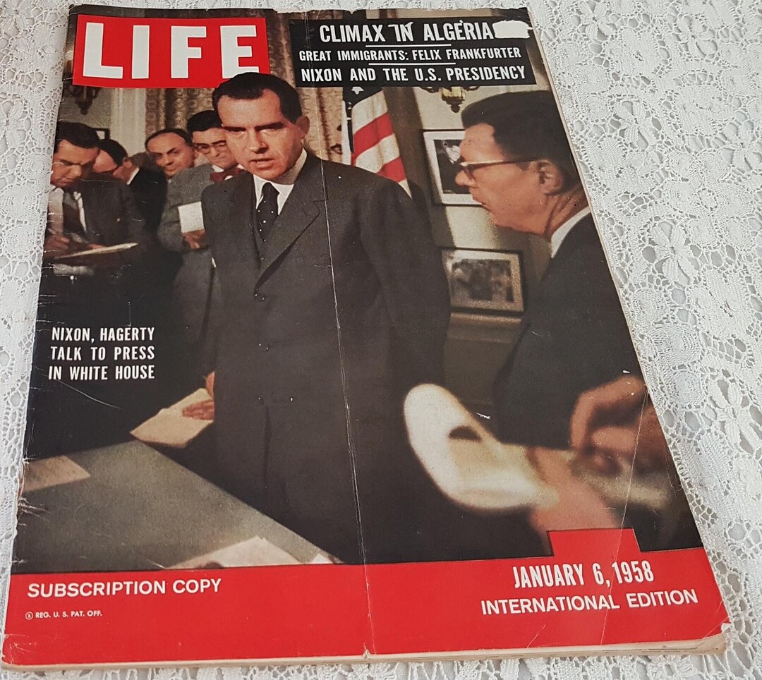 Vintage Jan 1958 Life Magazine International Edition, Nixon Trucks ...