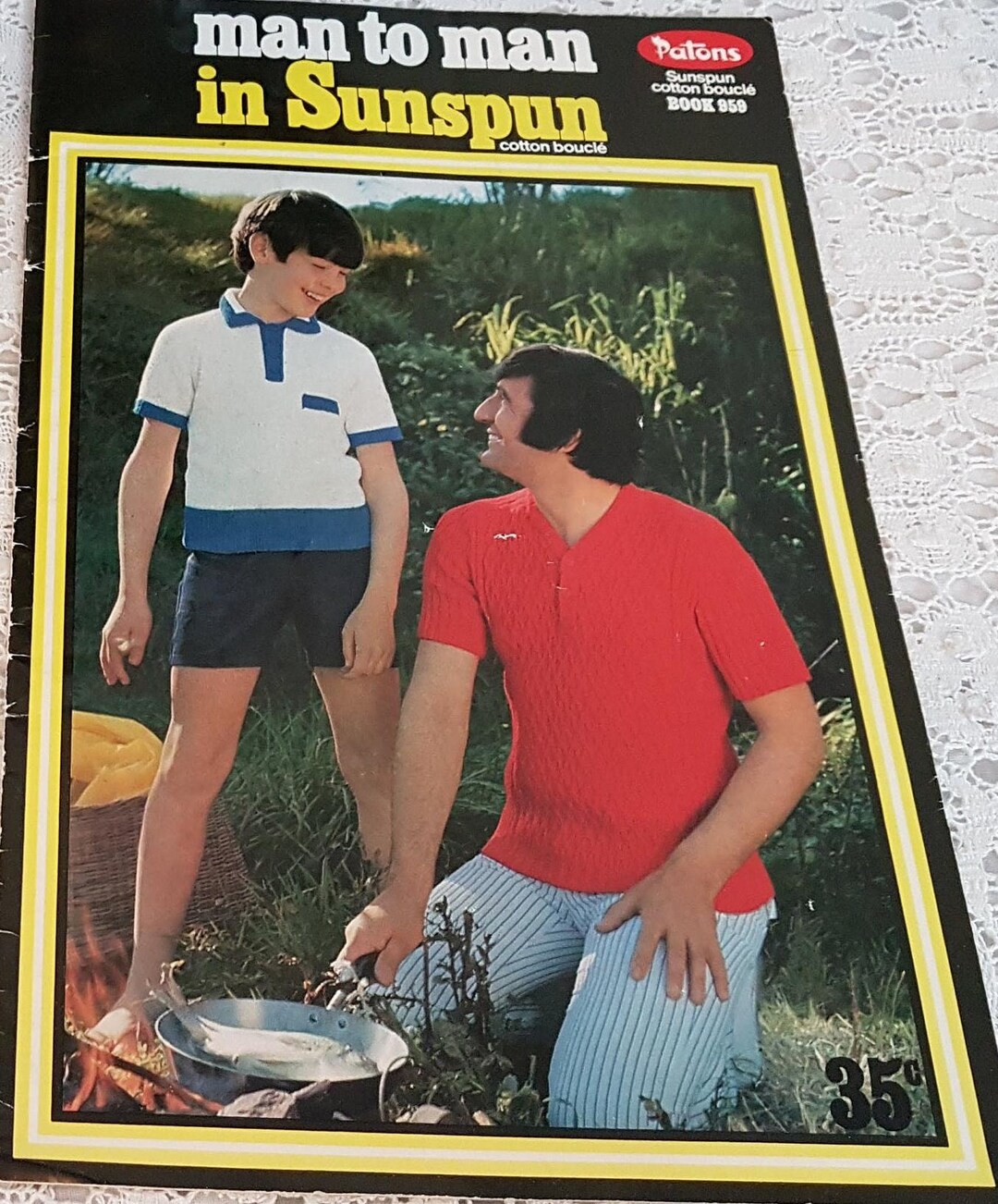 Vintage 70s Patons No 959 Knitting Pattern Book - Men Boys Summer ...