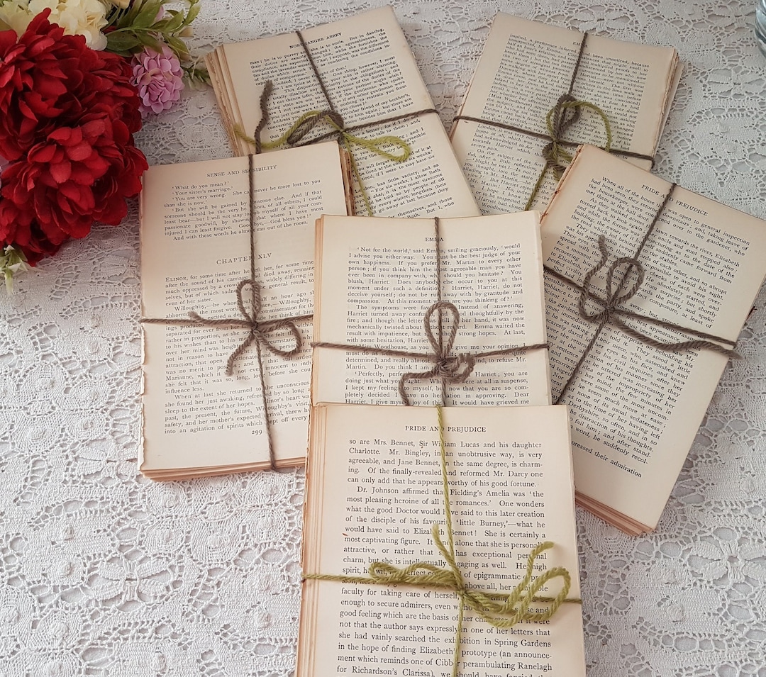 50 Pages Old Vintage Jane Austen Paper Pack, Romance Book Pages - Etsy