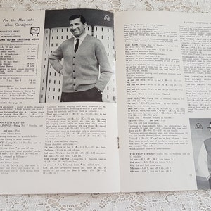 Vintage 60s Patons Knitting Pattern Book No 579, Mens Jumpers Cardigans ...