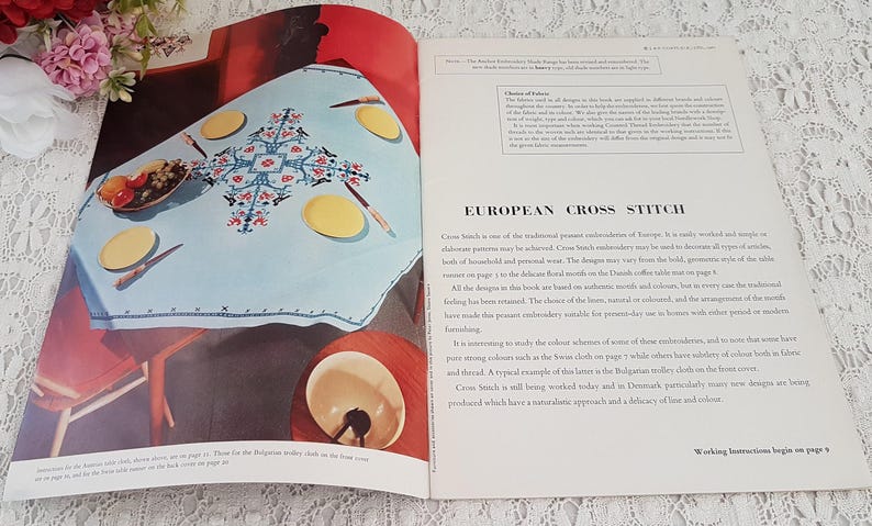 Vintage 60s Anchor Embroidery Book 570 European Cross Stitch Patterns ...
