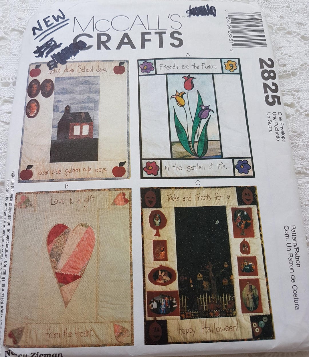 Vintage 00s Mccalls Crafts 2825 Miniature Patchwork Wall Quilts Sewing ...
