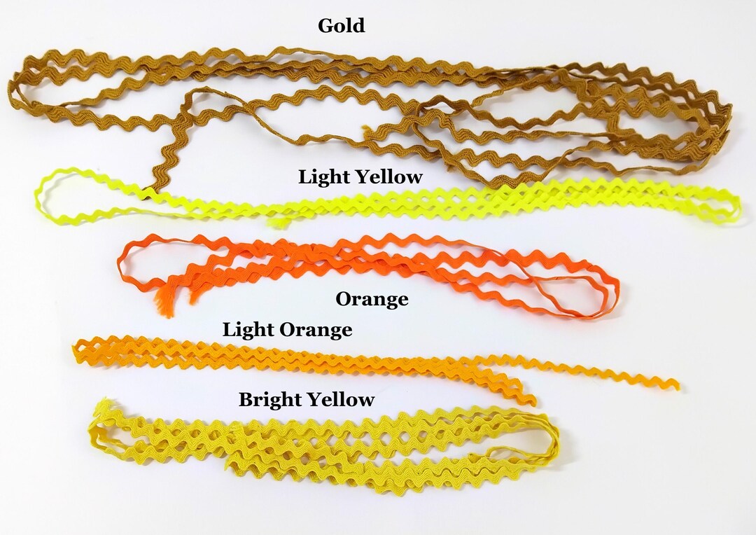 Vintage Orange Gold Ric Rac Trim, Assorted Lengths - Etsy