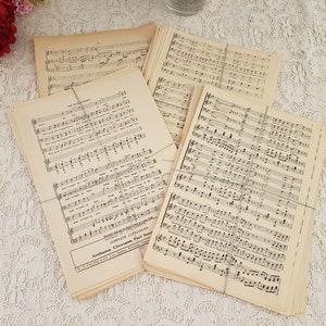 20 Pages Old Vintage Paper Pack, Sheet Music Paper, Foolscap or A4 Size ...