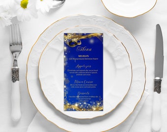 Royal Theme Menu Template - Etsy