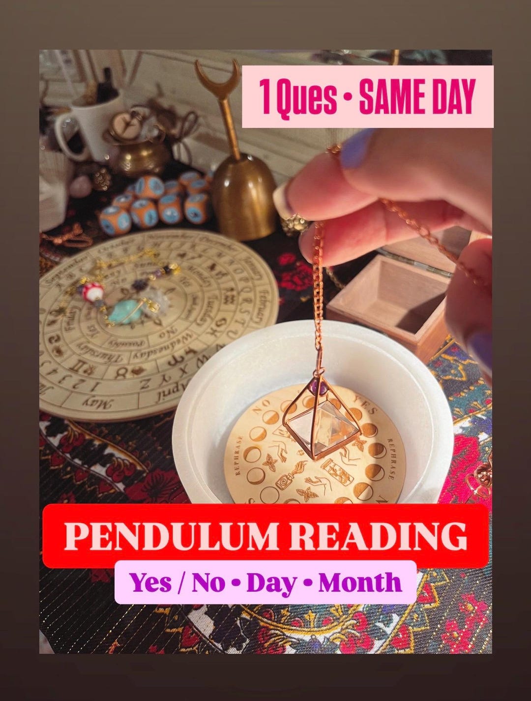 Psychic Pendulum Reading: One Question, Same Day Answer - Etsy