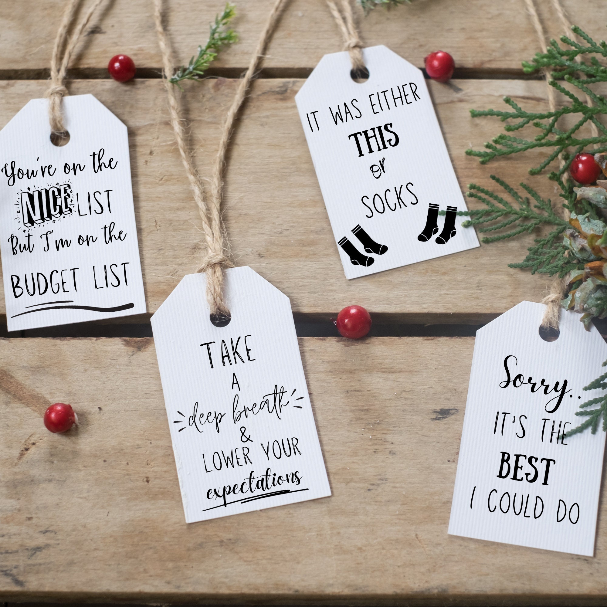 Funny Christmas Gift Tags, Printable Christmas Gift Tags - Etsy