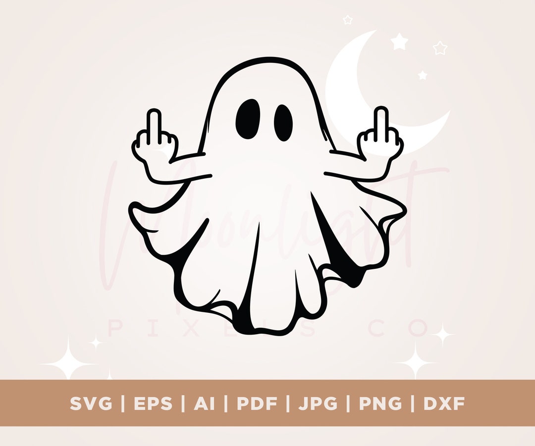 Ghost Middle Finger Svg Png, Halloween Svg Png, Cute Svg, Sublimation ...