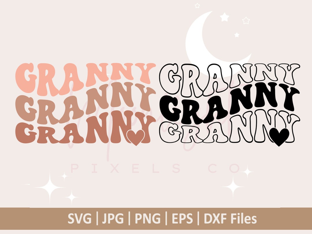 Granny SVG Png Pdf Dxf Bundle - EPS Downloaded Clipart - Digital ...