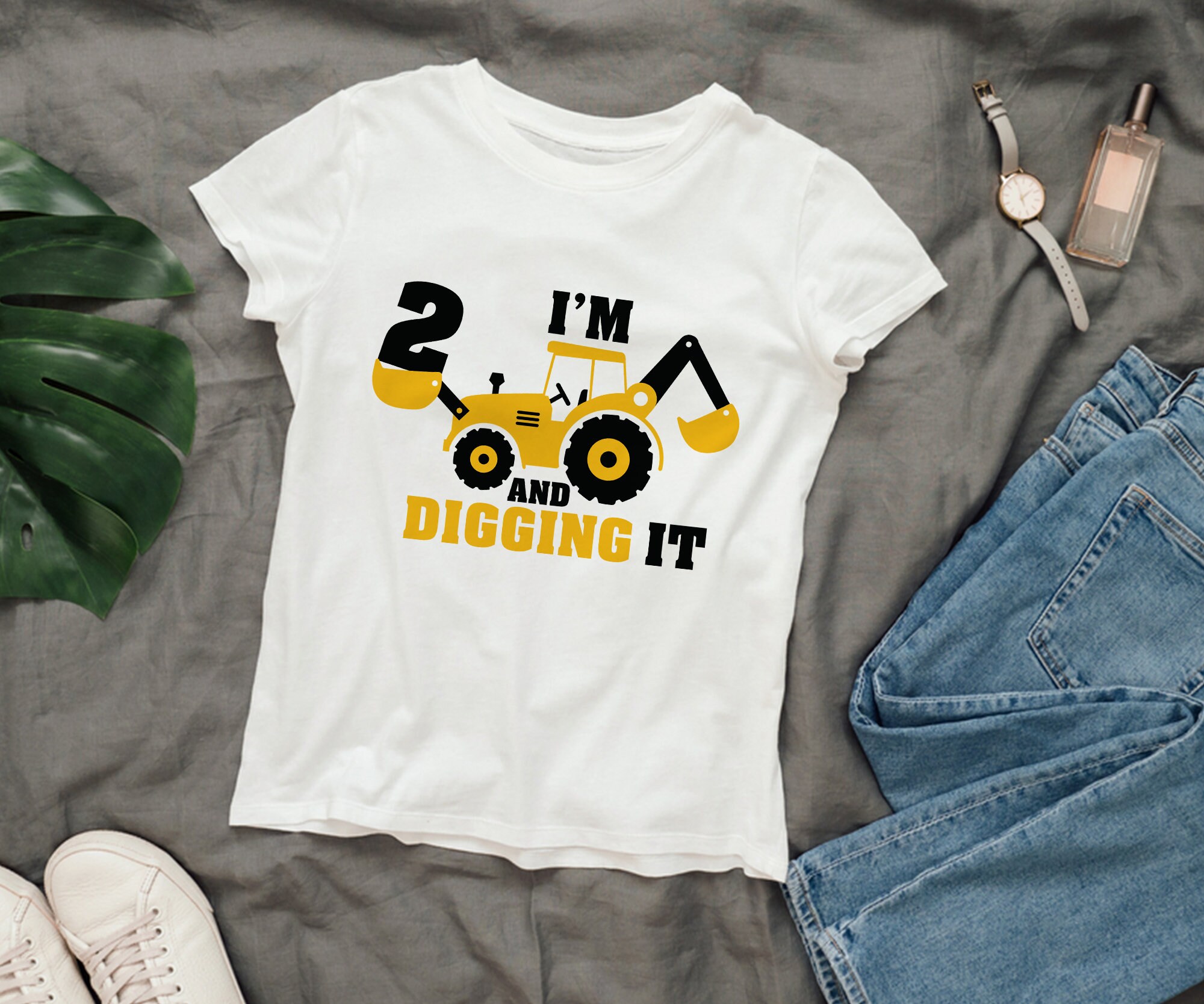 I'm 2 and Digging It Svg, Construction Svg, Second Birthday Svg ...