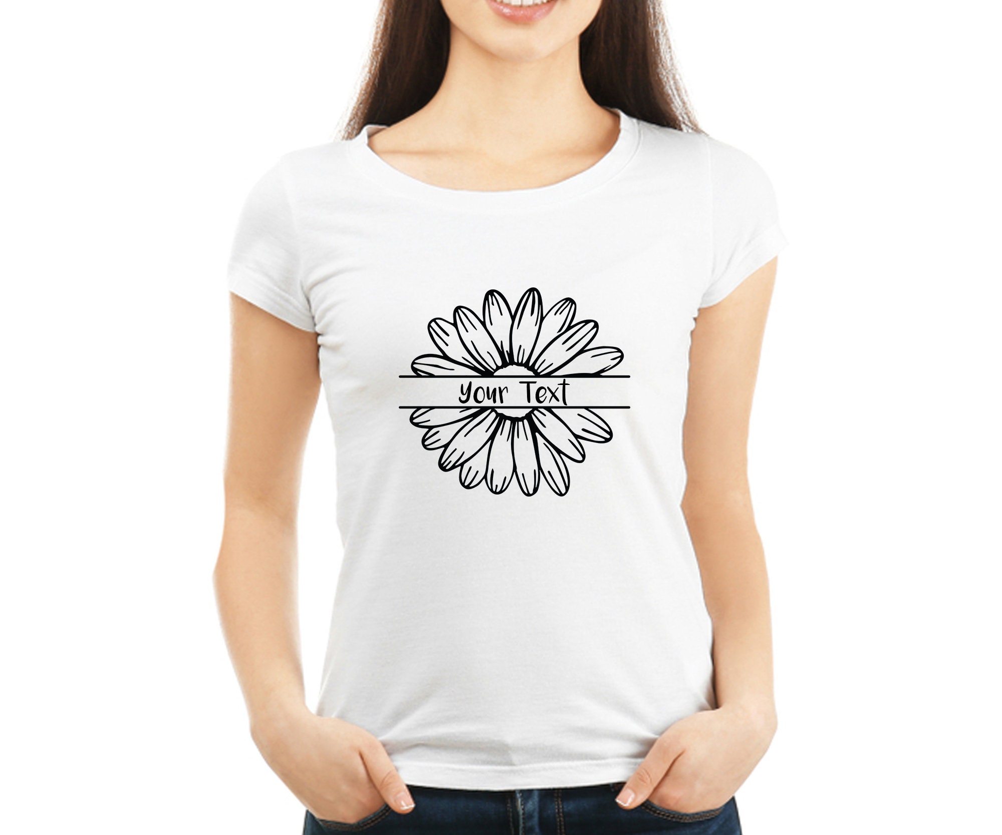 Split Flower Svg, Split Monogram SVG, Flower Monogram Svg, Daisy Svg ...