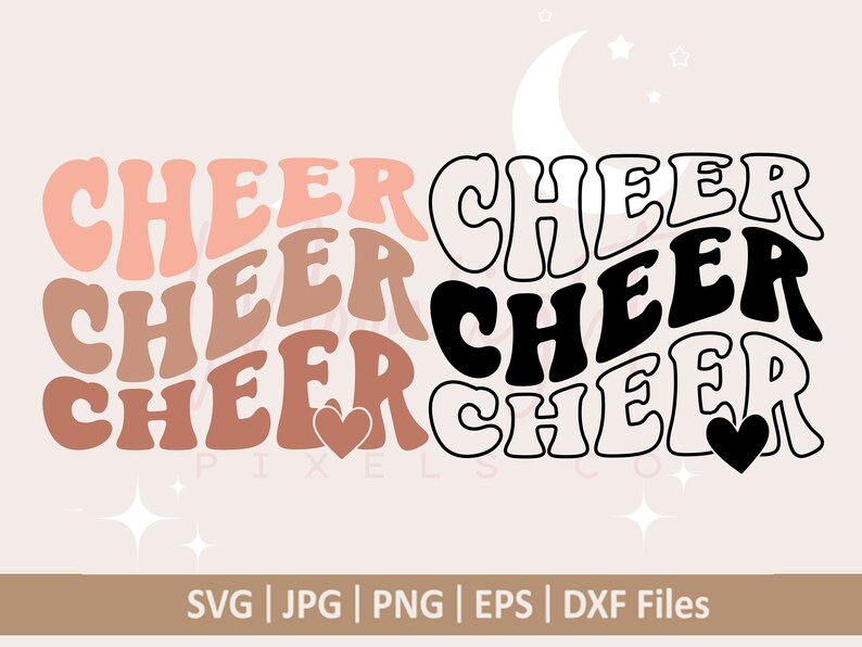 Cheer SVG PNG DXF Eps Cut Files Instant Download Cheerleader Design ...
