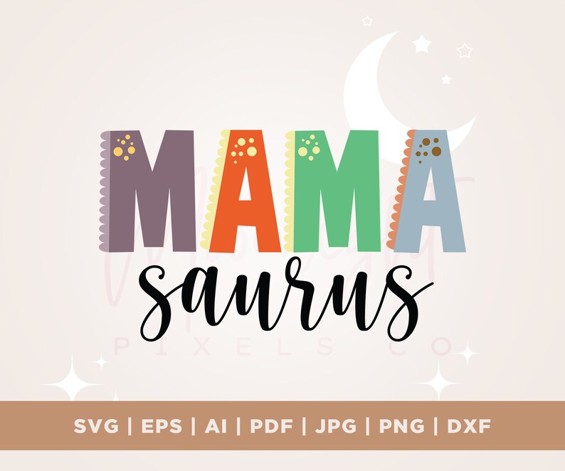 Mama Saurus Svg Dinosaur Mom Svg Dinosaur Svg Mother Saurus - Etsy