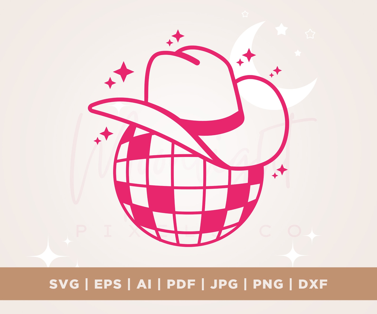 Disco Cowgirl SVG, Bachelorette SVG, Sublimation Design, Disco Cowboy ...