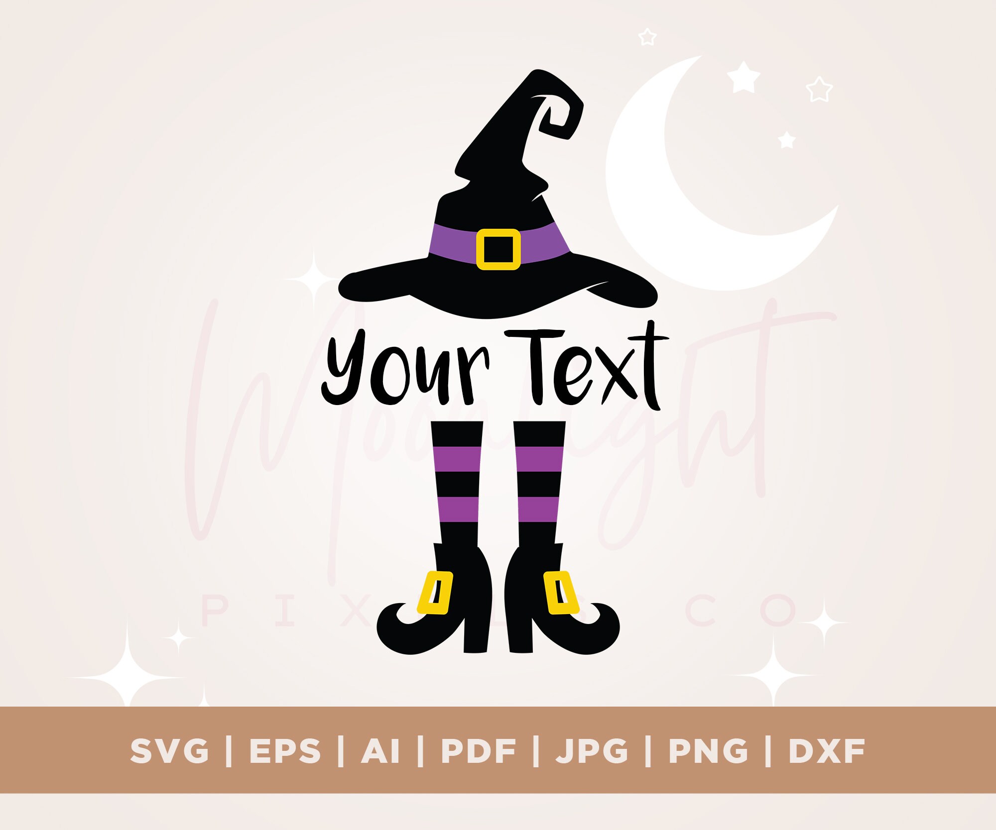 Witch Monogram SVG Halloween Monogram Cricut Png Svg - Etsy