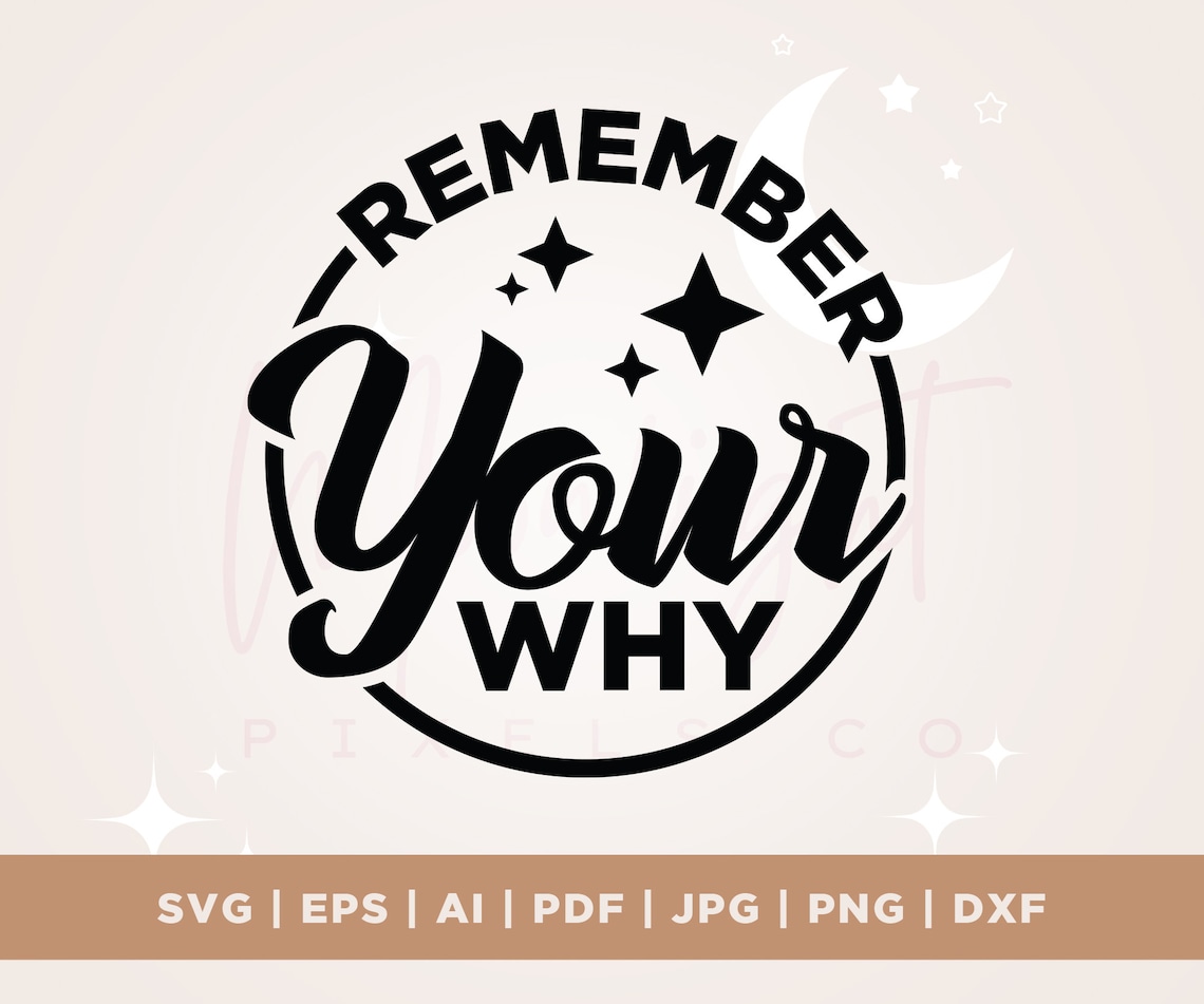 Remember Your Why SVG Motivation Svg Cricut Created With a - Etsy