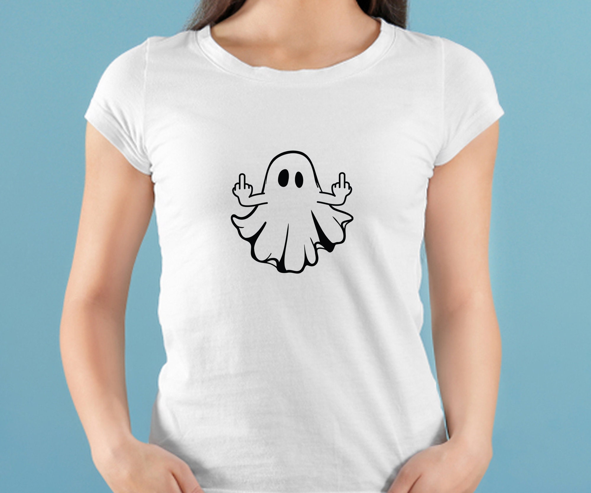 Ghost Middle Finger Svg Png Halloween Svg Png Cute Svg - Etsy