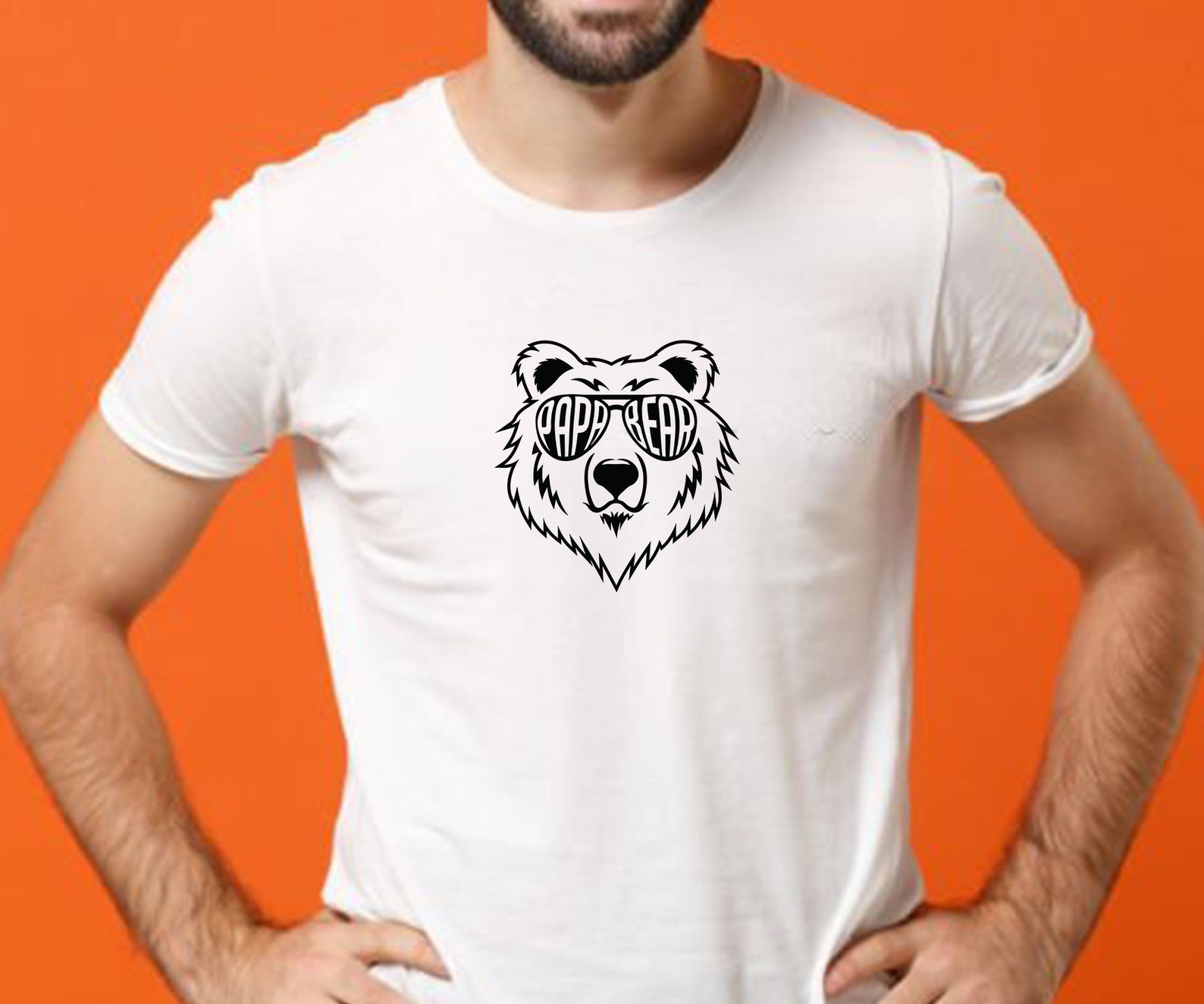 Papa Bear Face Svg Files Papa Bear Svg Bear Svg Papa Svg - Etsy