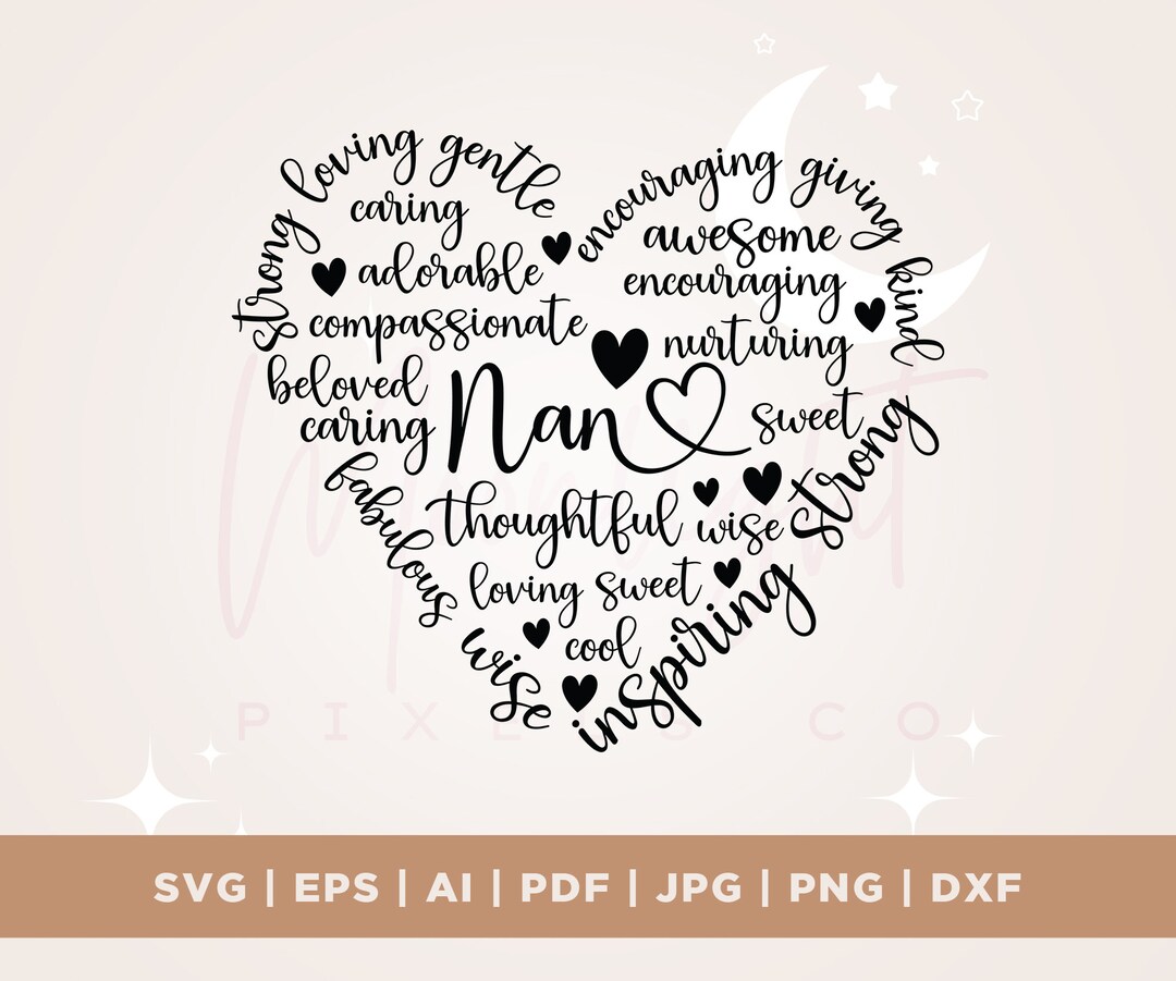 Mother Svg, Mom Heart Svg, Nan Svg, Shirt, Mama Svg, Heart Svg, Mothers ...