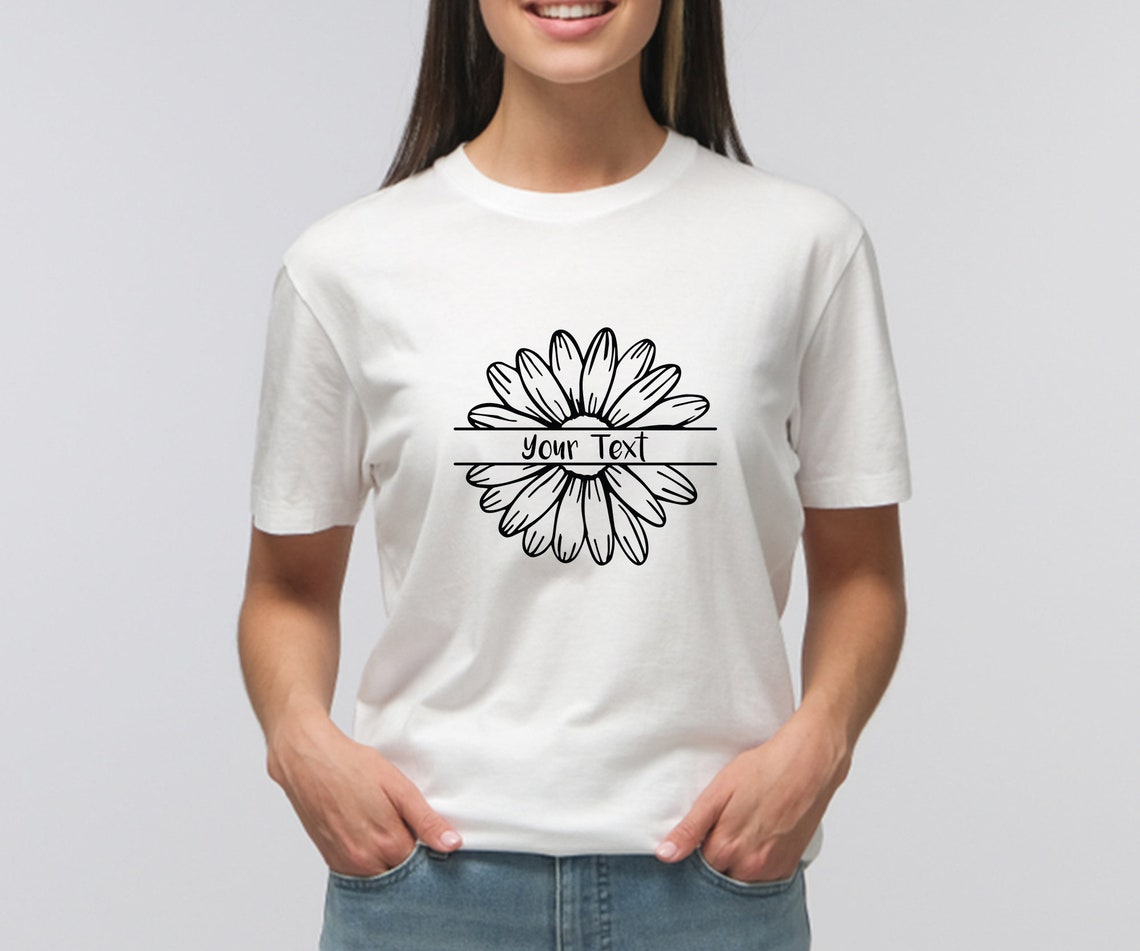 Split Flower Svg, Split Monogram SVG, Flower Monogram Svg, Daisy Svg ...