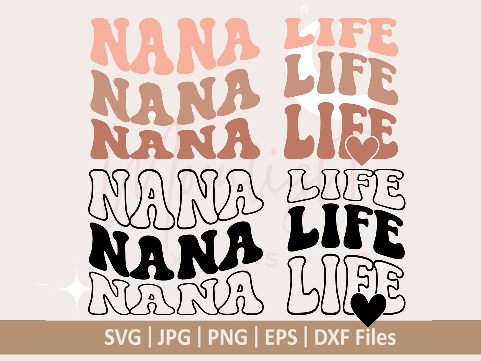Nana Life SVG Png Dfx Bundle Nana Life PDF Printable Vector File ...