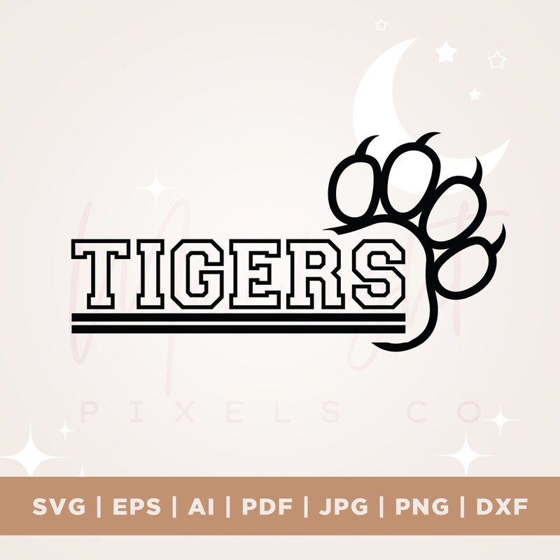 Tiger Paw Svg - Etsy