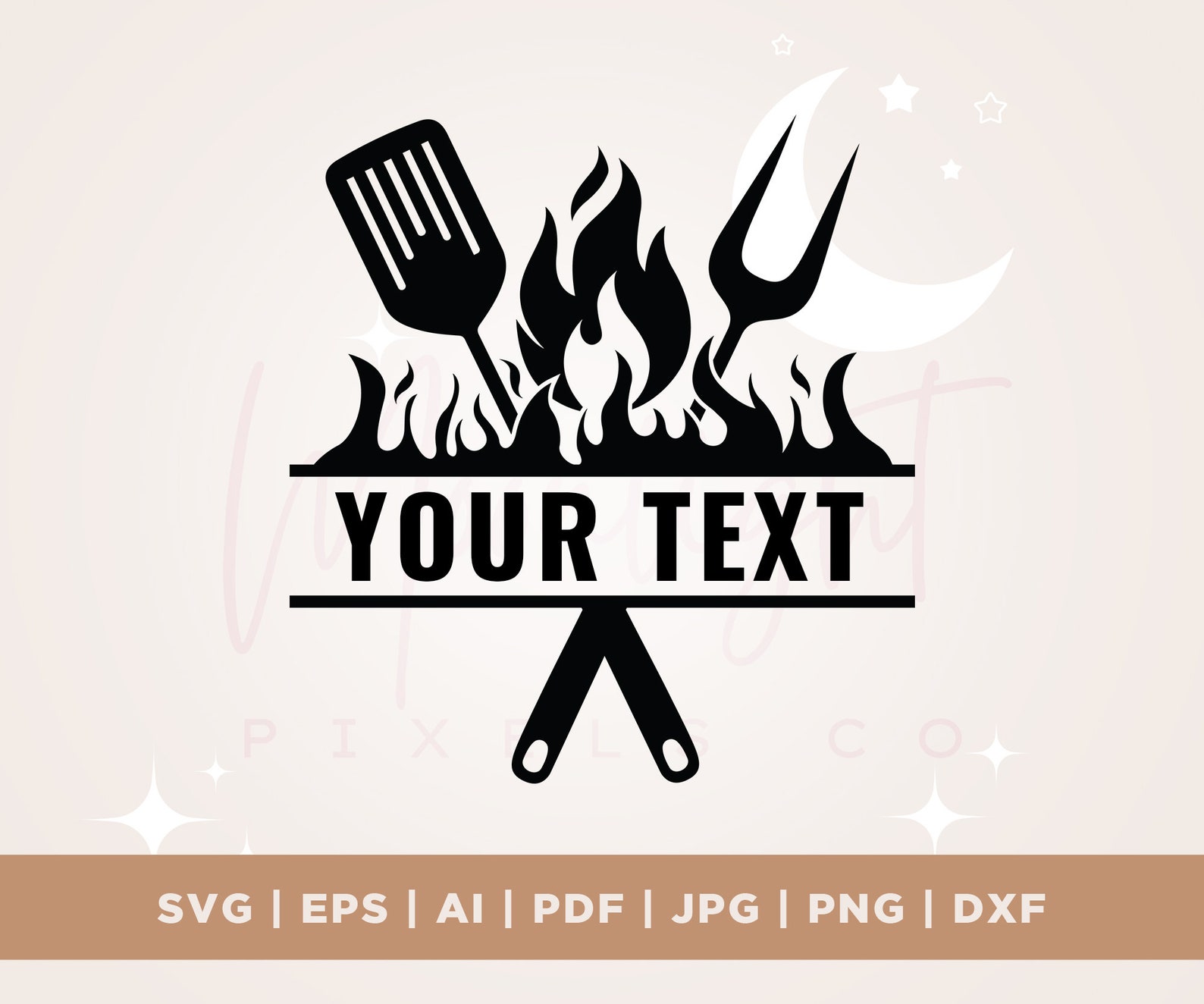 Grilling SVG, BBQ Grill Svg, Barbeque Clipart, Grill Monogram Svg, Dxf ...