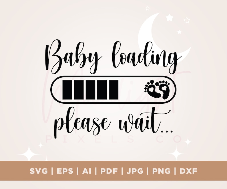 Baby Loading Svg Pregnancy SVG Baby Shower SVG Baby Girl - Etsy